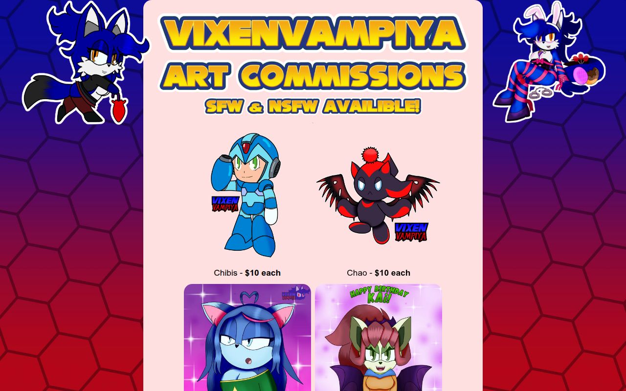 ViXenVampiya Sonic & Mobian Commissions